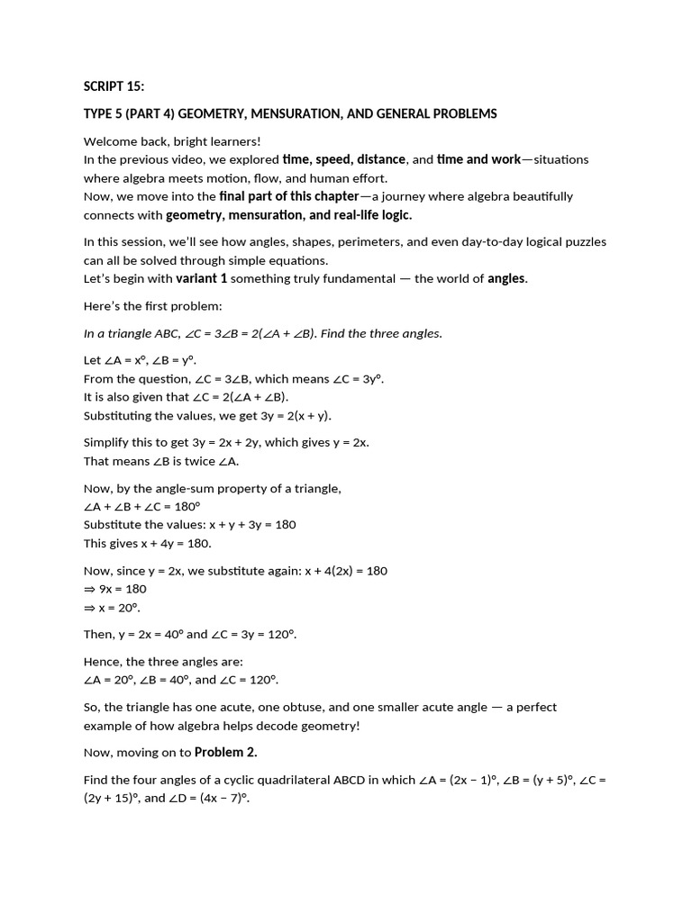 a variable which to eliminate | PDF | Algebra | Geometry