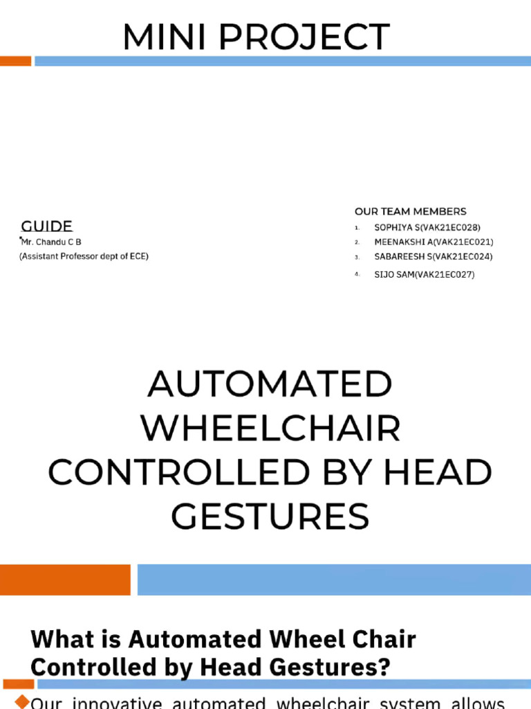 Mini Project | PDF | Wheelchair | Arduino