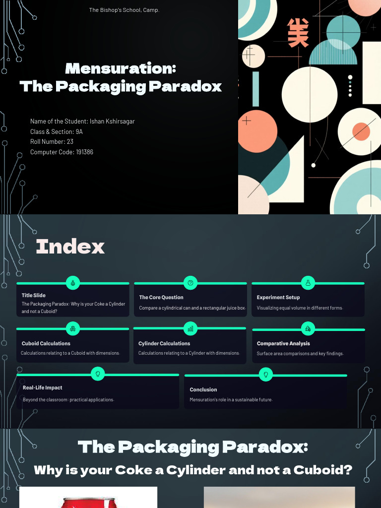 Mathematics Project | PDF | Volume | Area