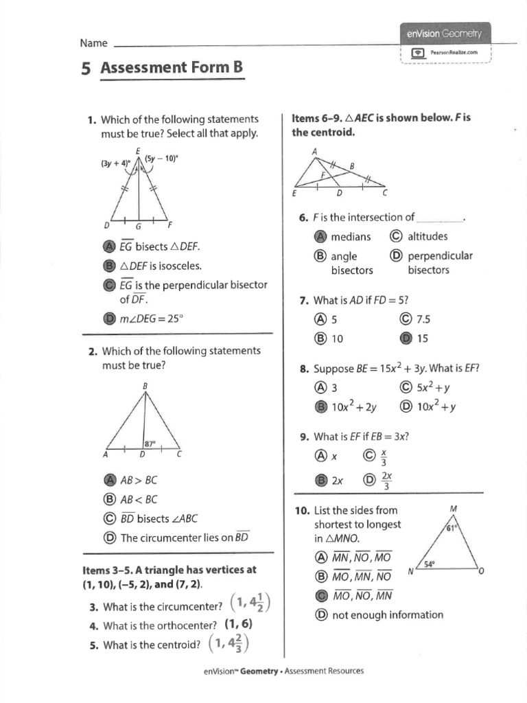 Practice Test Geometry | PDF