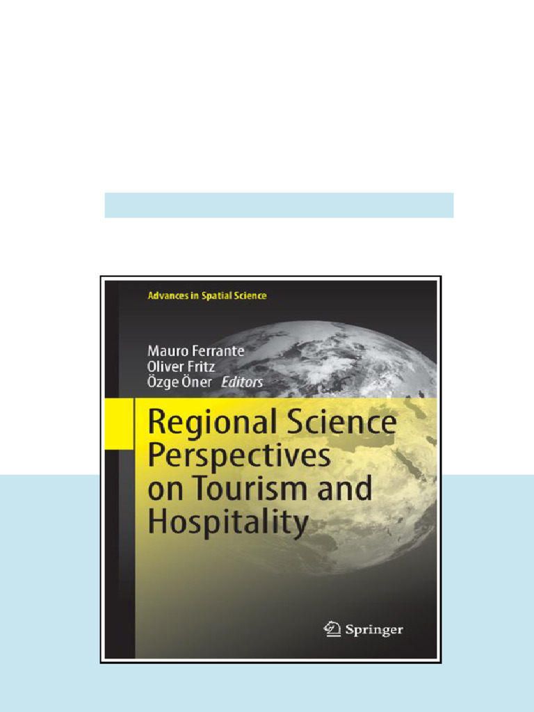 Regional Science Perspectives On Tourism And Hospitality Mauro Ferrante ...