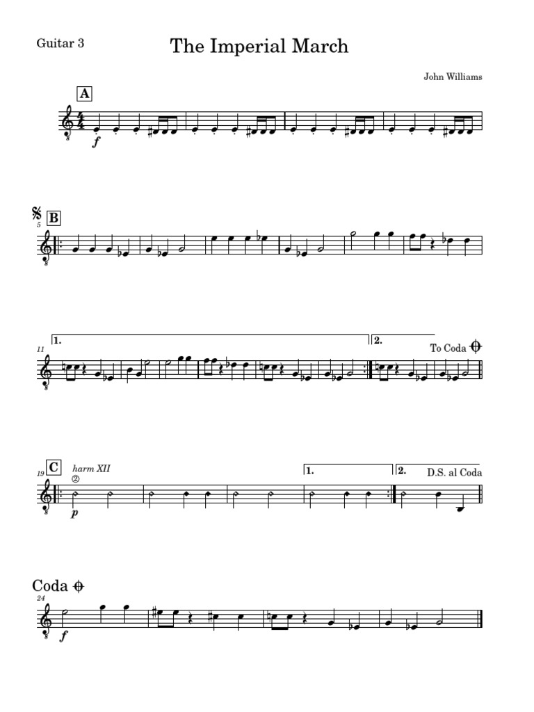 Imperial March Guitar Tab Guide | PDF