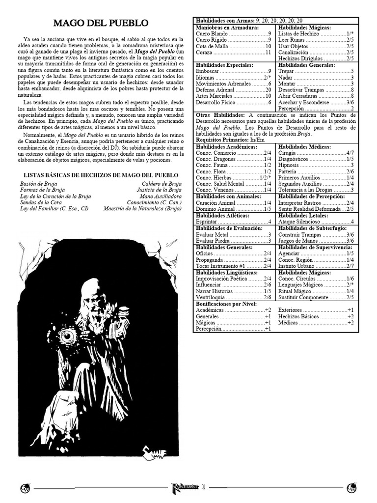 (Rolemaster) (RM2) Mago Del Pueblo (Completo) | PDF | Maldición ...