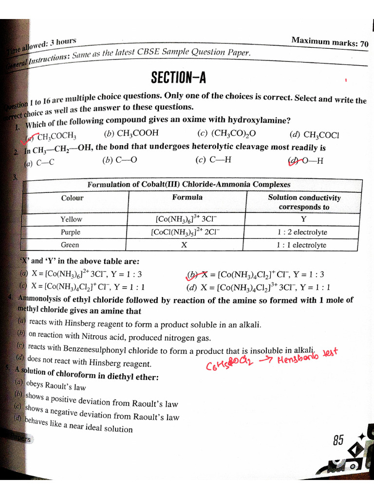 Sample Question Paper | PDF