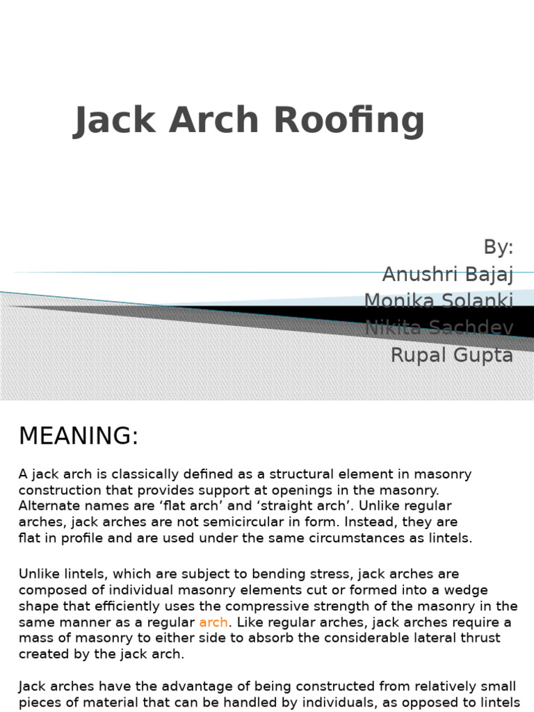Jack Arch Roofing | PDF | Structural Engineering | Masonry