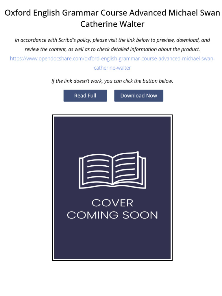 Oxford English Grammar Course Advanced Michael Swan Catherine Walter ...