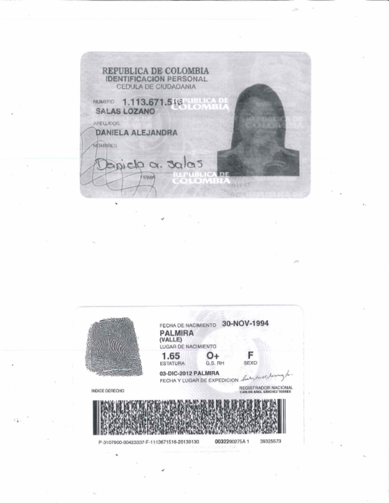 Cedula 150% Daniela Salas | PDF