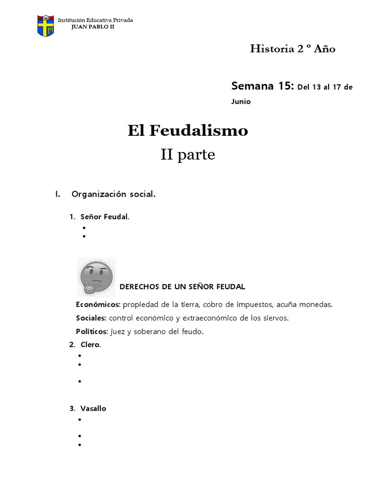 El Feudalismo II Parte | PDF | Feudalismo