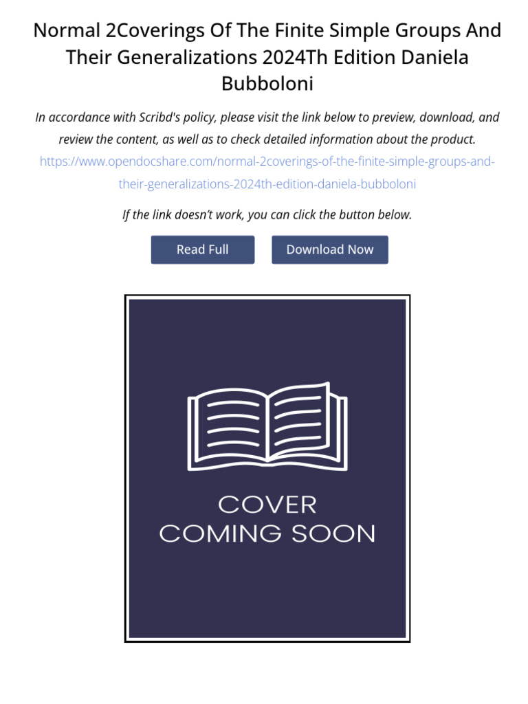 Normal 2coverings Of The Finite Simple Groups And Their Generalizations ...