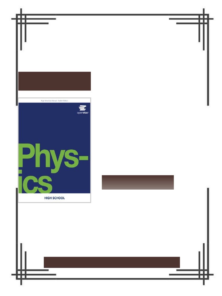 High School Physics Lab Manual by OpenStax (Student Version) 1st Edition Openstax eBook reliable ...
