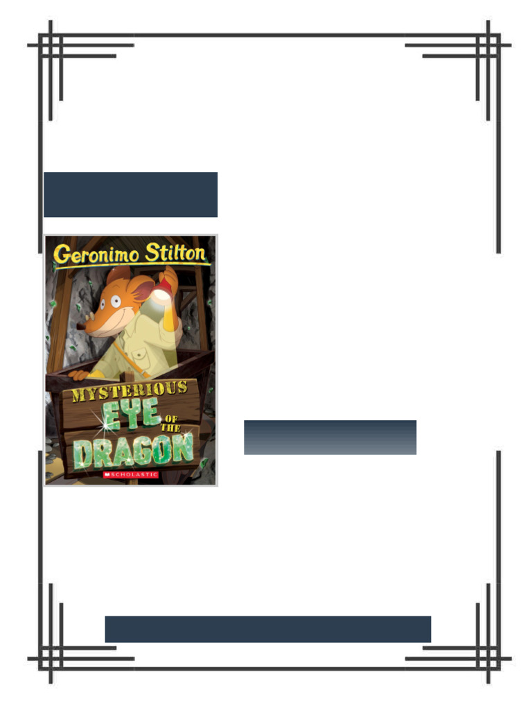 Geronimo Stilton 78 Mysterious Eye of the Dragon 1st Edition Geronimo ...