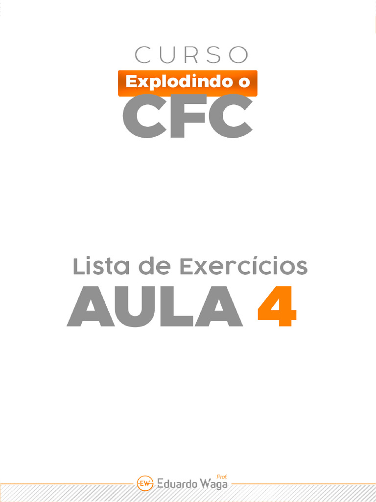 Aula 04 - Lista de Exercícios (1) | PDF | Despesa | Pessoal (trabalho)