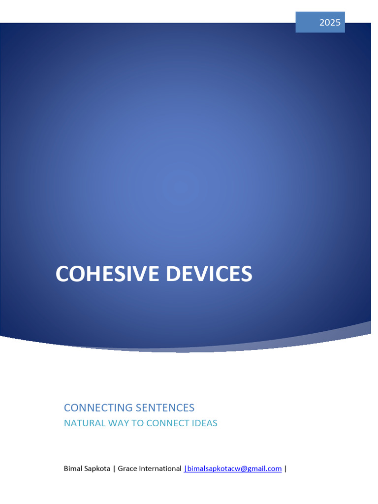 Cohesive Devices 2025 2081 | PDF | Poverty & Homelessness ...