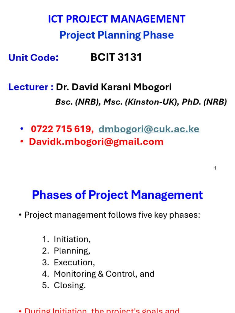 L02 Project Planning Phase | PDF | Project Management | Cloud Computing