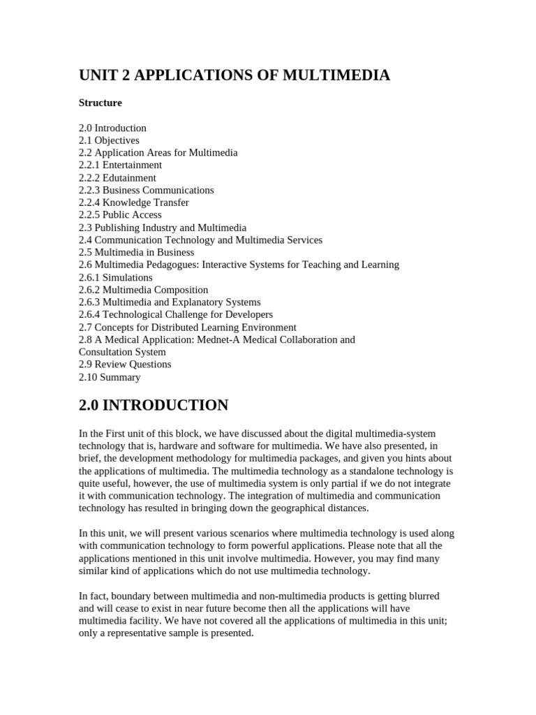 Applications of Multimedia | PDF | Multimedia | Learning