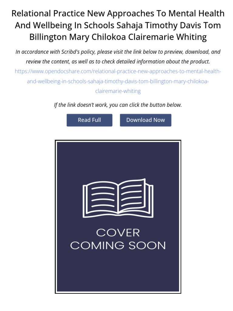 Relational Practice New Approaches To Mental Health And Wellbeing In ...