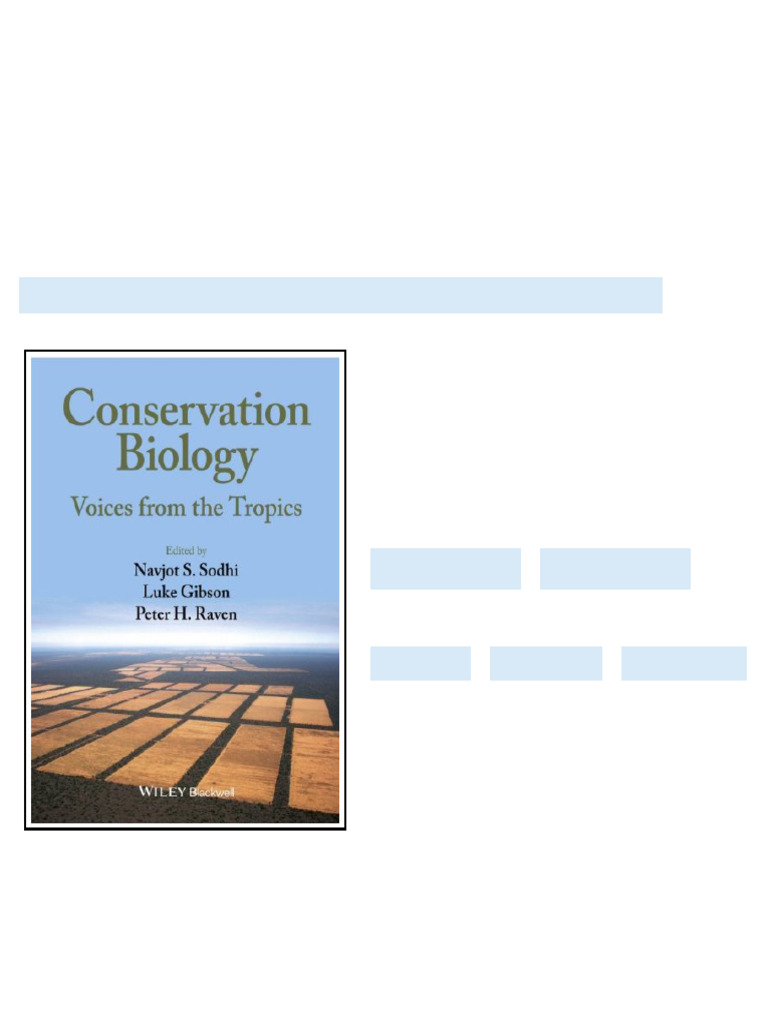 (Ebook) Conservation Biology: Voices from the Tropics by Navjot S ...