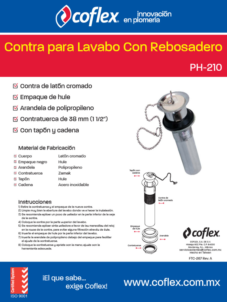 PH-210 | PDF | Arandela (Hardware) | Materiales de construcción