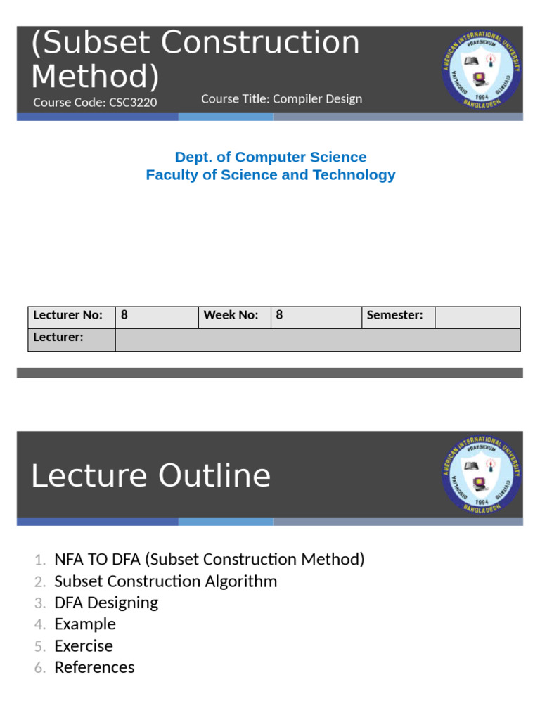 Compiler Lecture AM2 | PDF | Theory Of Computation | Models Of Computation