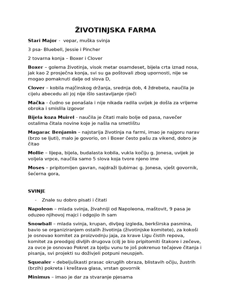 životinjska farma (1) | PDF