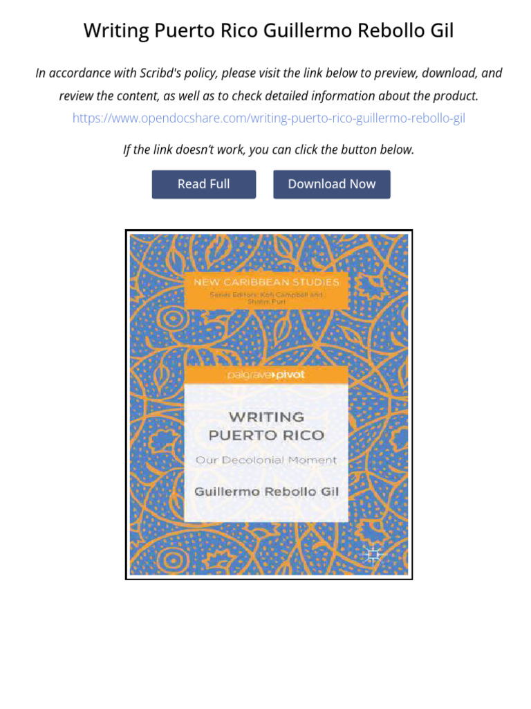 Writing Puerto Rico Guillermo Rebollo Gil | PDF | Cost Of Living