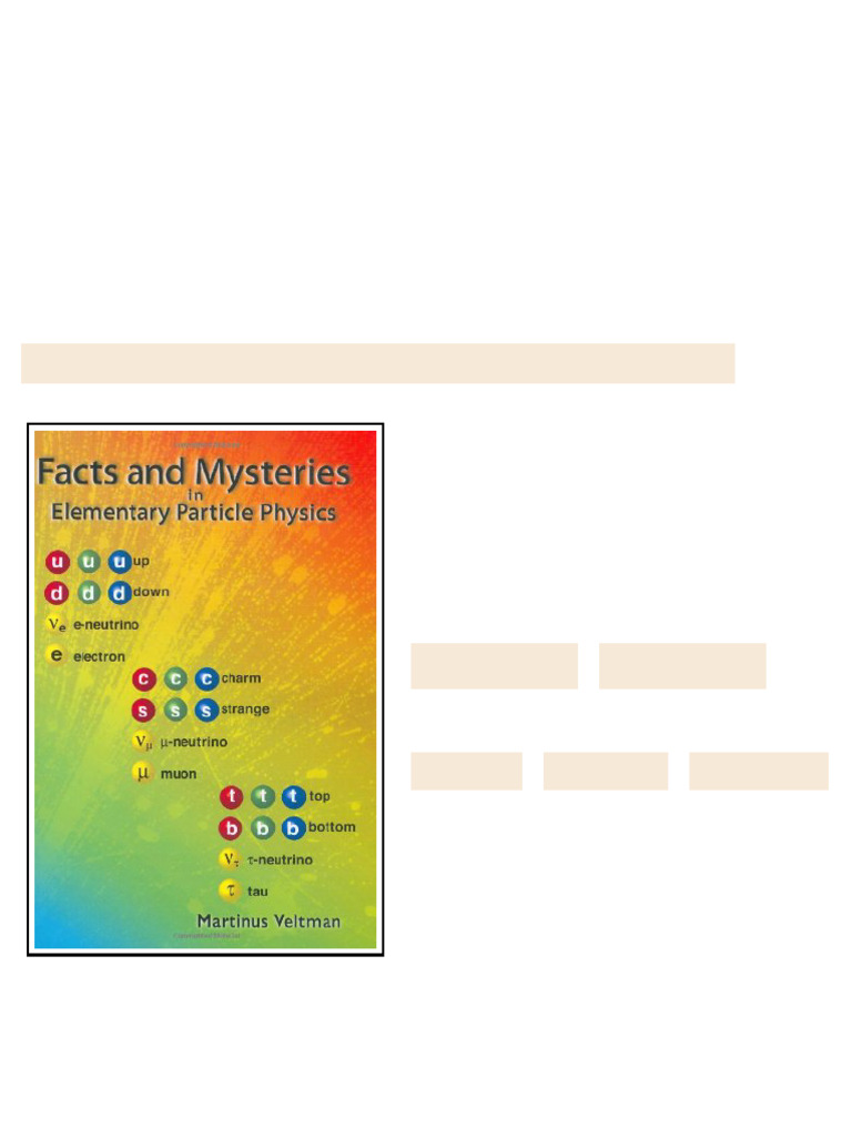 (Ebook) Facts and Mysteries in Elementary Particle Physics by Martinus ...