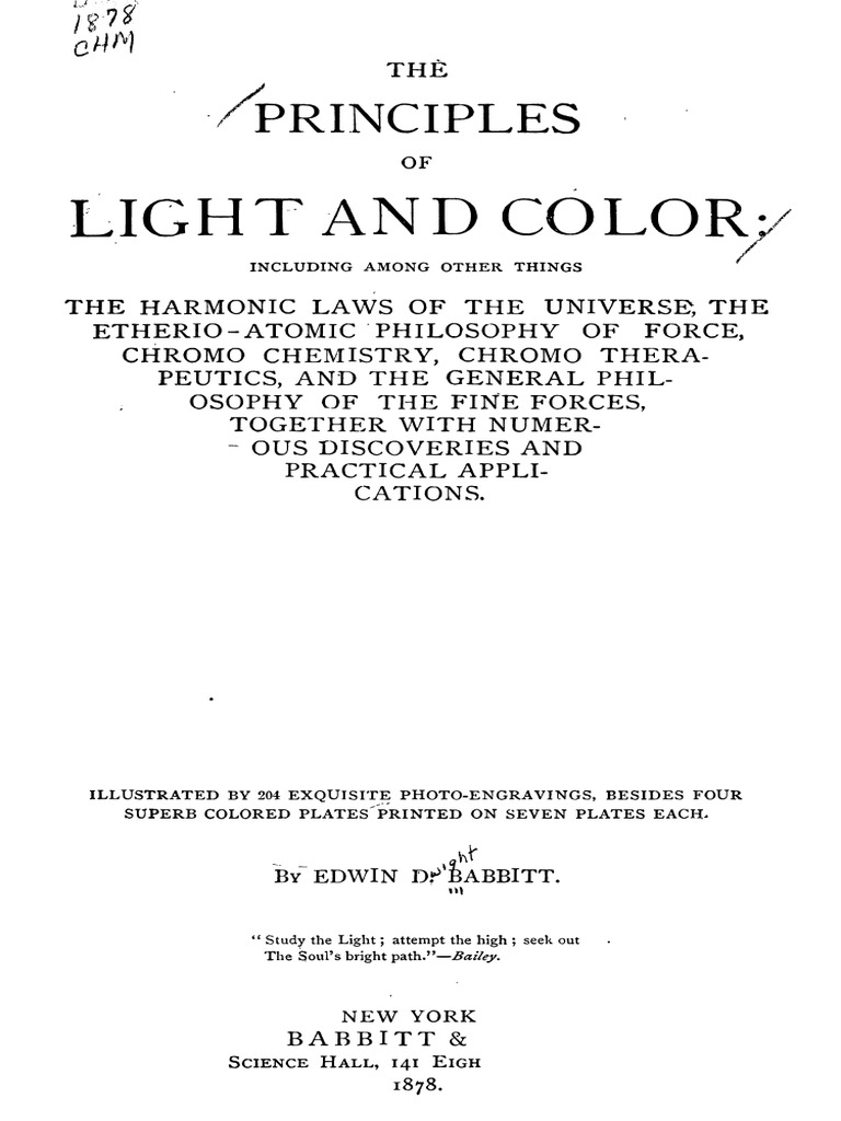 The Principles of Light and Color | PDF