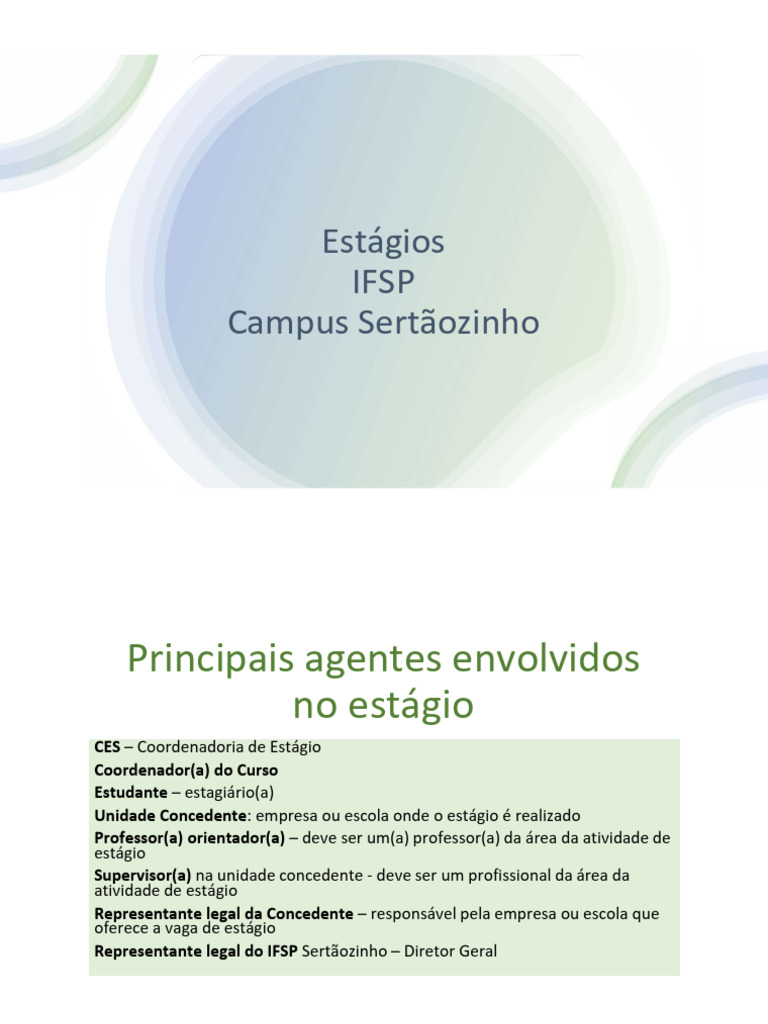 Guia Completo de Estágios IFSP Sertãozinho | PDF | Estágio | Procura de ...