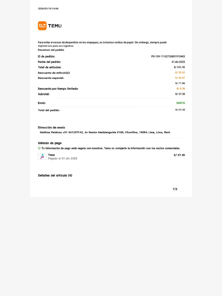 Temu Web Document | PDF