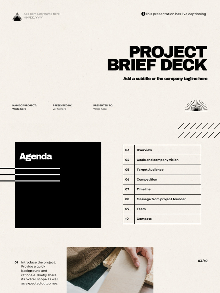 Beige and Black Minimalist Project Deck Presentation | PDF