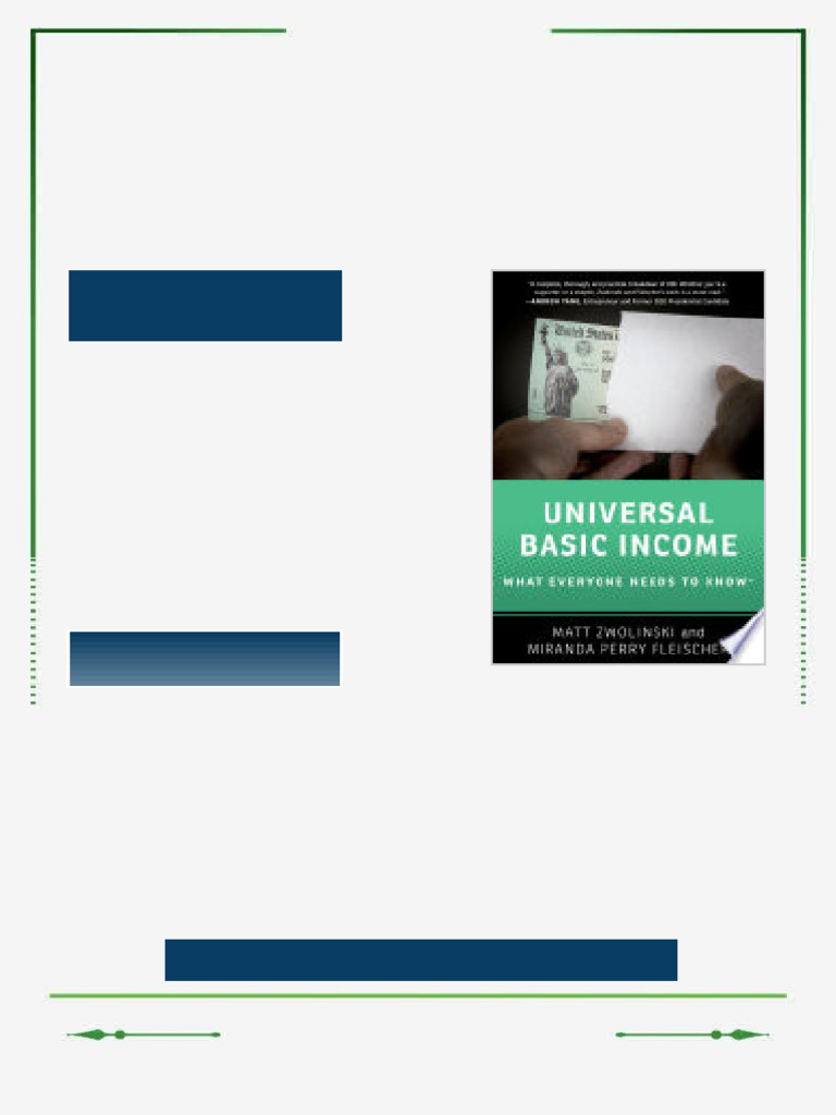 Universal Basic Income: What Everyone Needs to Know® Matt Zwolinski ...