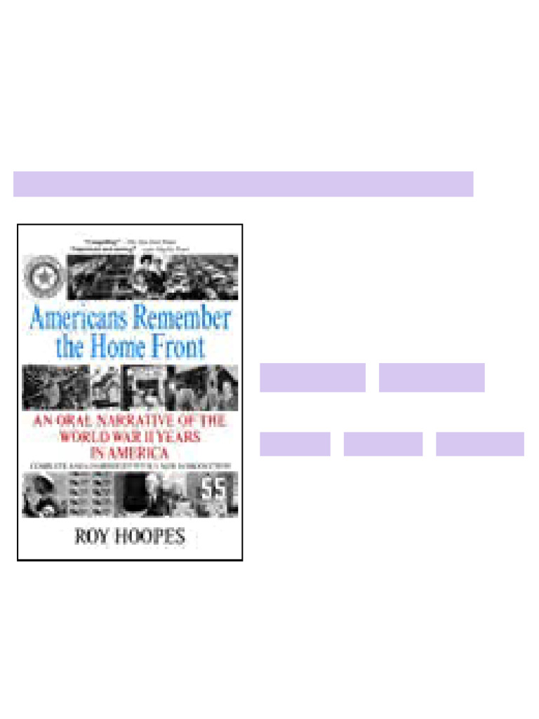 (Ebook) Americans Remember the Homefront by Roy Hoopes ISBN 9780425186640, 0425186644 pdf ...