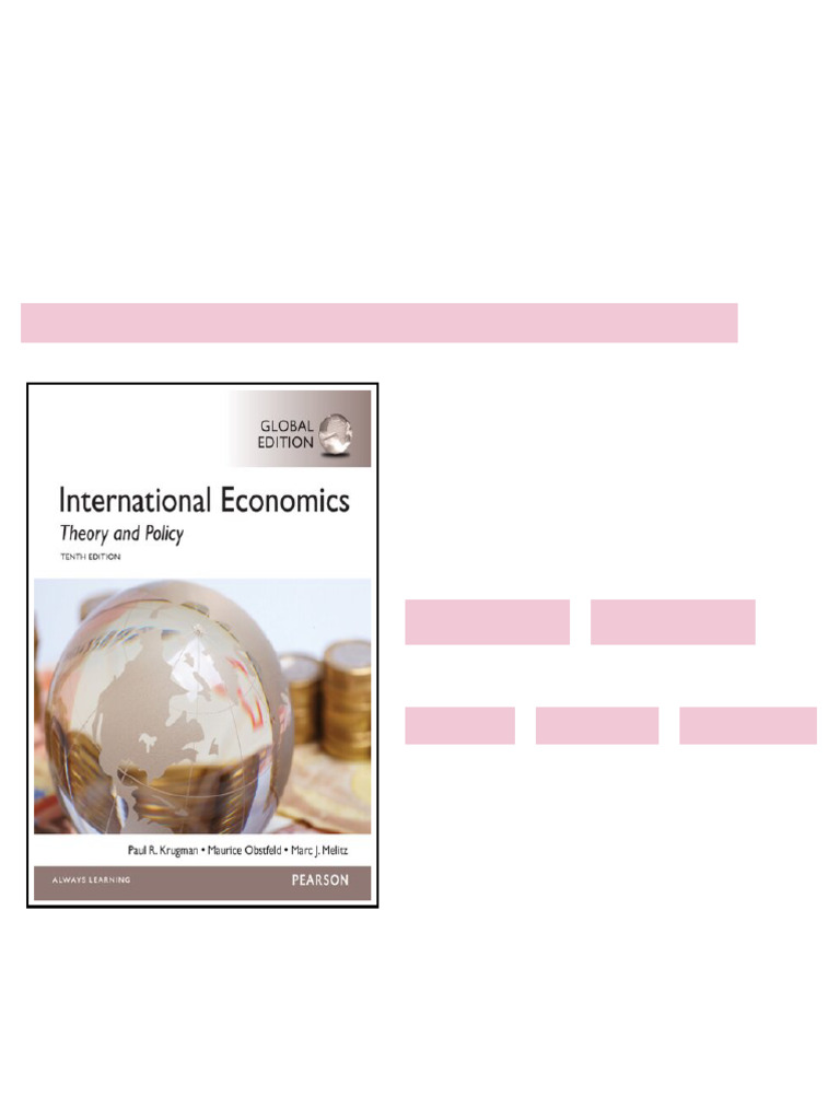 (Ebook) International economics : theory and policy by Paul R. Krugman, Maurice Obstfeld, Marc J ...