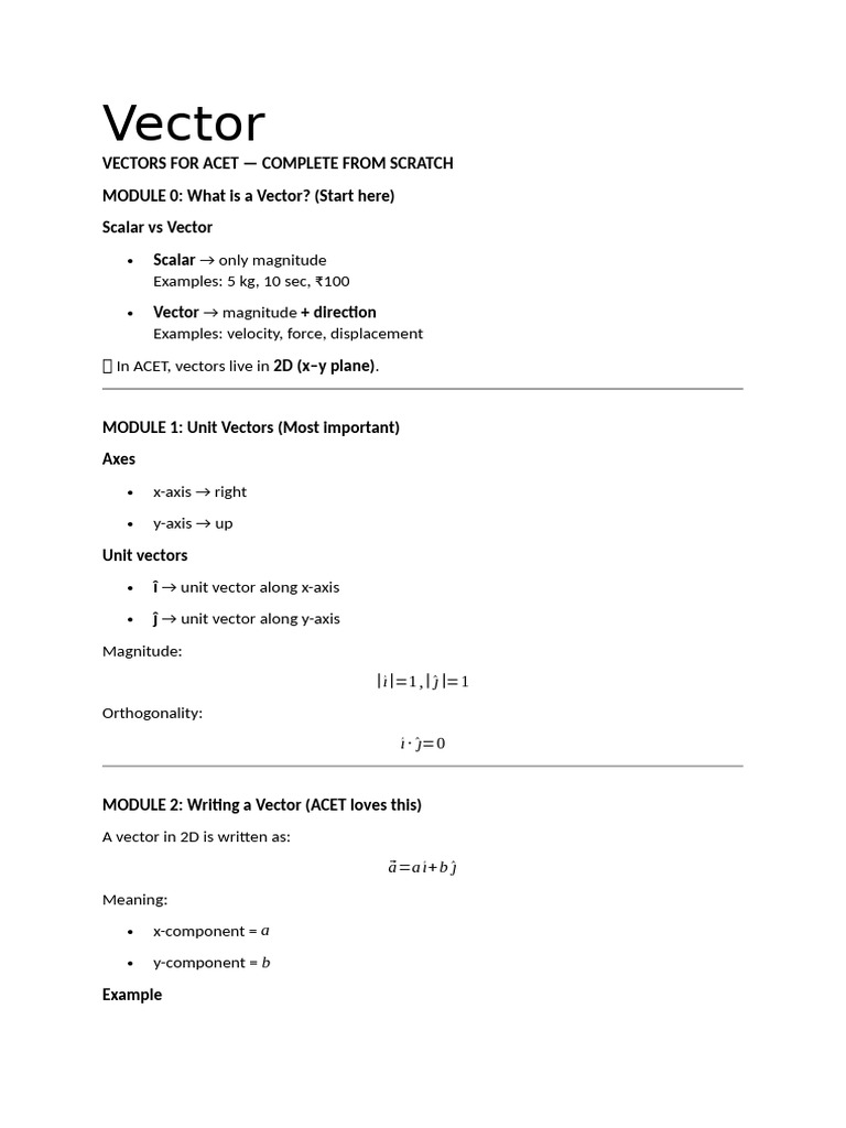 Vector | PDF | Euclidean Vector | Angle