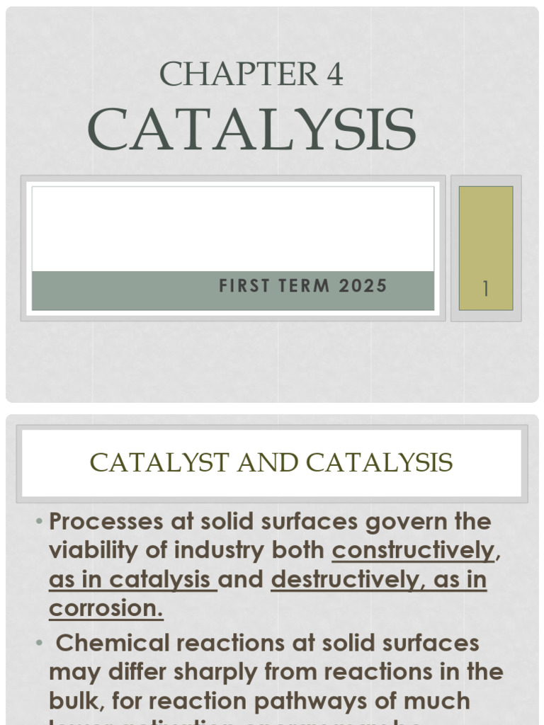 4-catalysis | PDF | Catalysis | Chemical Reactions