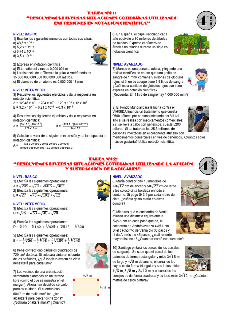 Tarea Final - Cuarto Grado | PDF