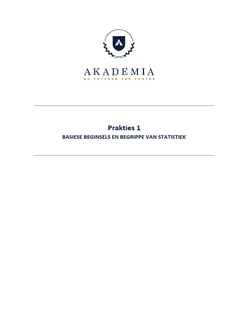 2 Prakties 1 Basiese Beginsels en Begrippe Van Statistiek | PDF