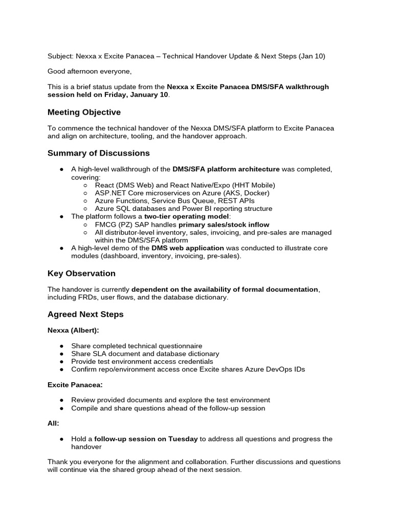 Nexxa x Excite Panacea Meeting | PDF