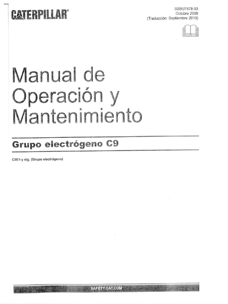 Manual de Operacion y Mantenimiento (1.18.2m_catssbu7878-03) | PDF
