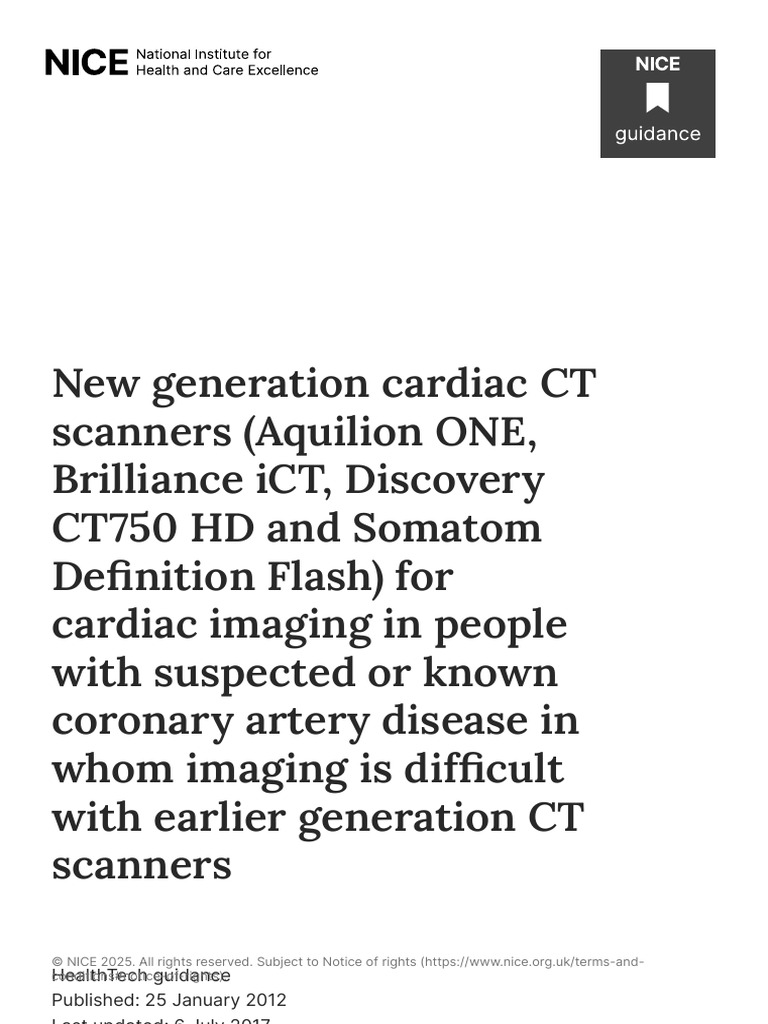New Cardiac CT Scanners for CAD Imaging | PDF | Ct Scan | Angiography