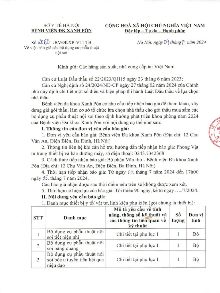 Bộ Dụng Cụ Cắt Đốt Nội Soi Tiền Liệt Tuyến1 | PDF