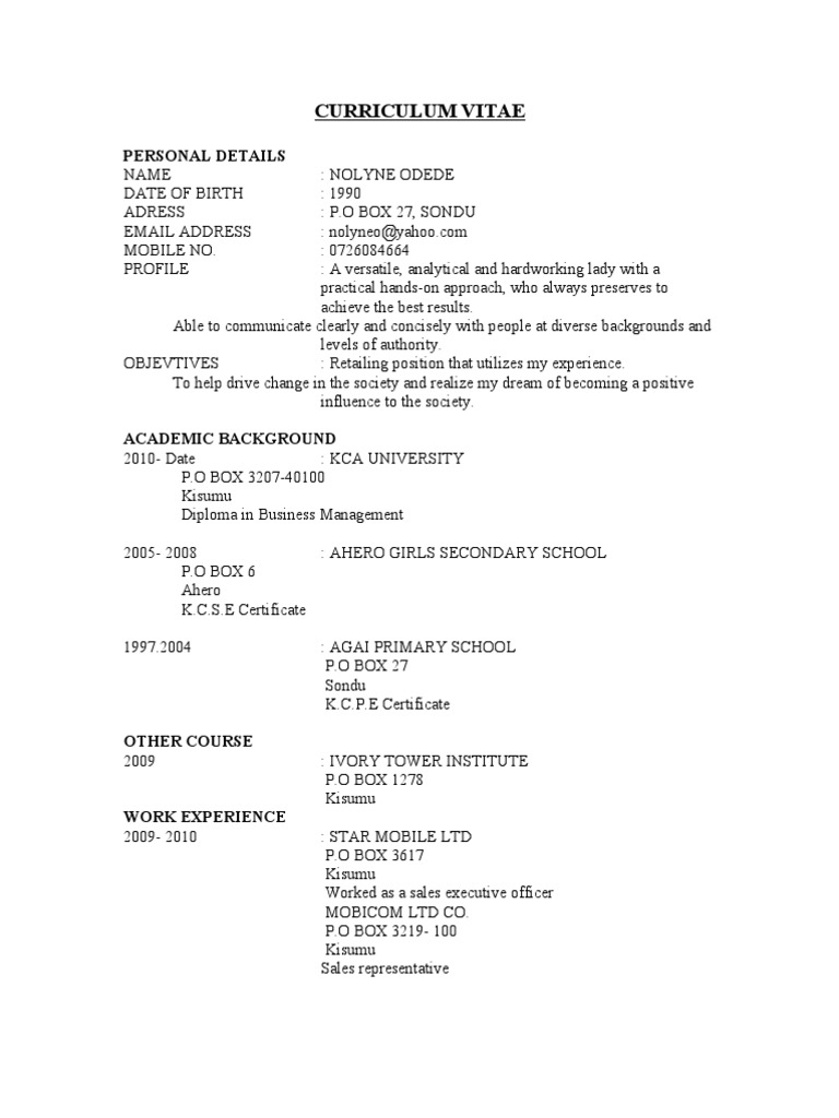 Curriculum Vitae | PDF