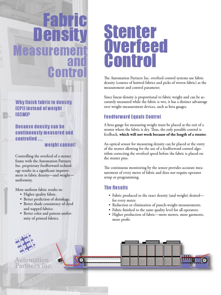 Stenter Overfeed Control Systems | PDF | Central Processing Unit ...