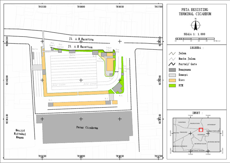 Peta Terminal Cicaheum Skala 1:1000 | PDF