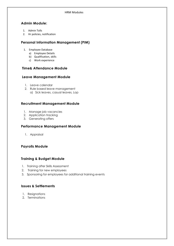 Admin Module:: HRM Modules | PDF | Business