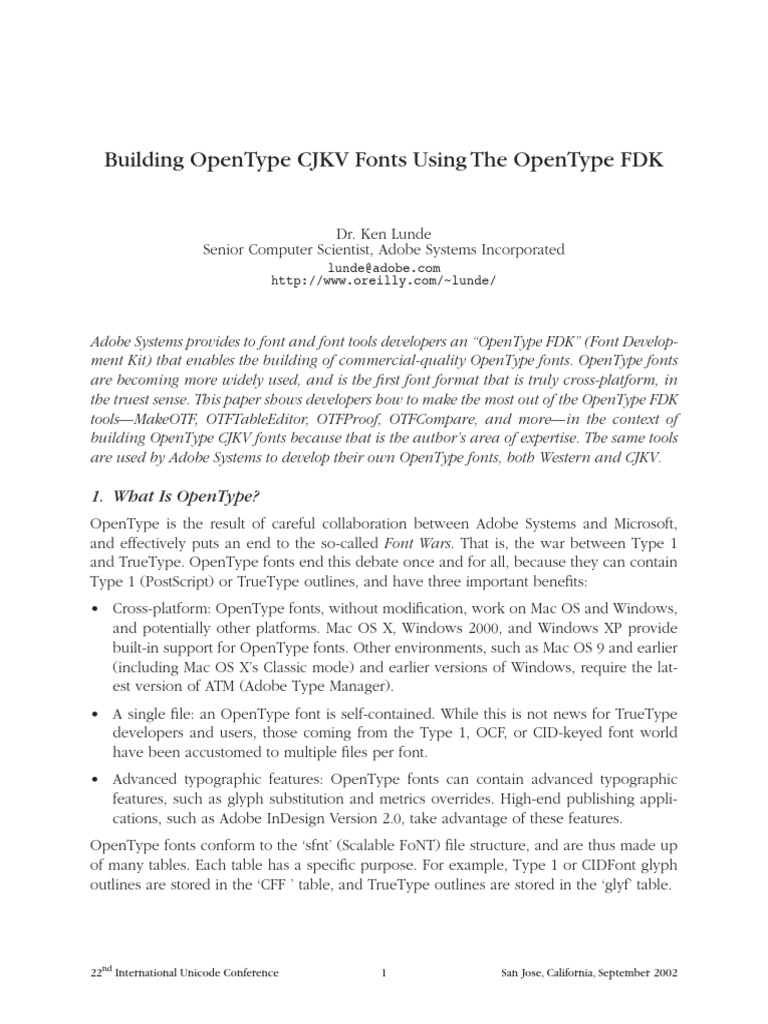 Building OpenType CJKV Fonts Guide | PDF | Typography | Software