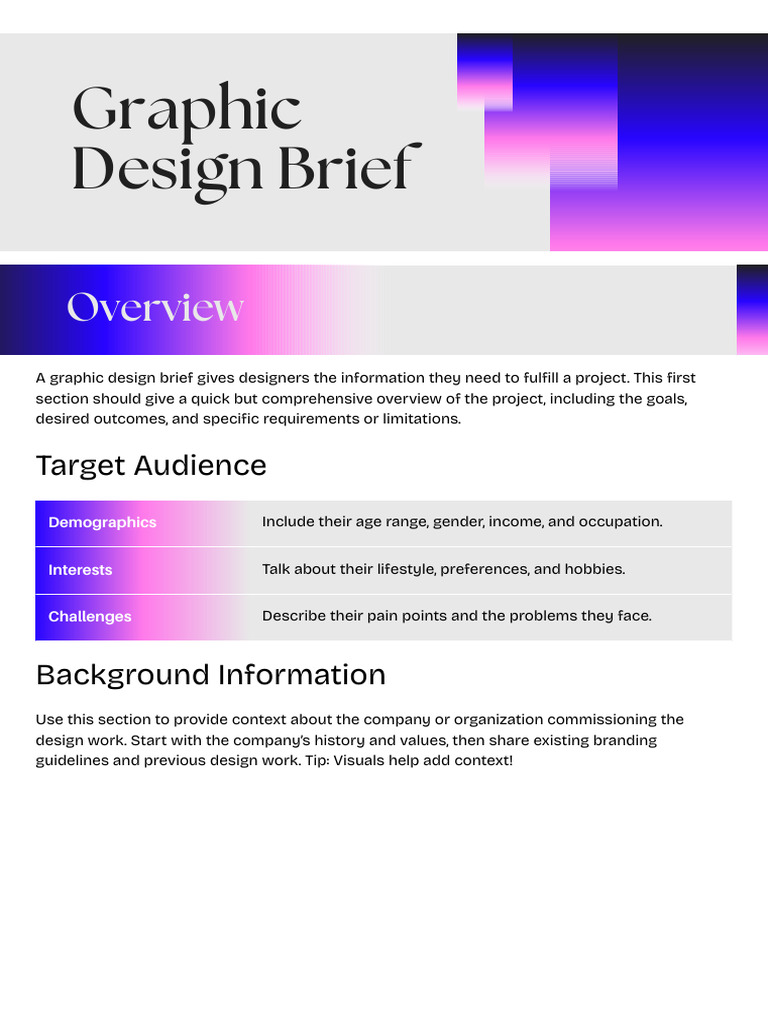 Graphic Design Brief Doc | PDF