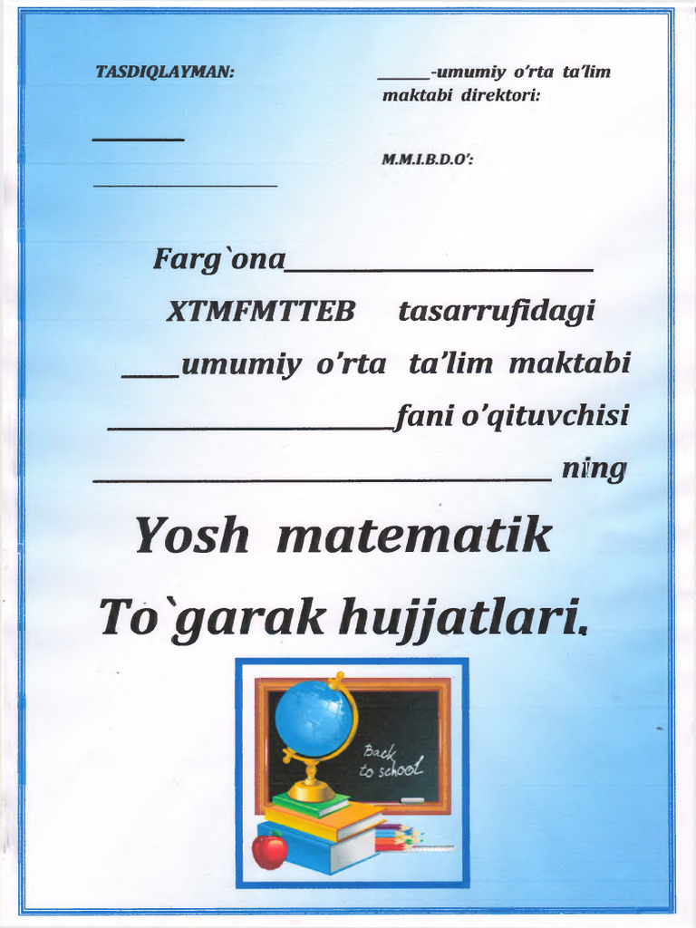 Matematika to'Garak Hujjat_repaired | PDF