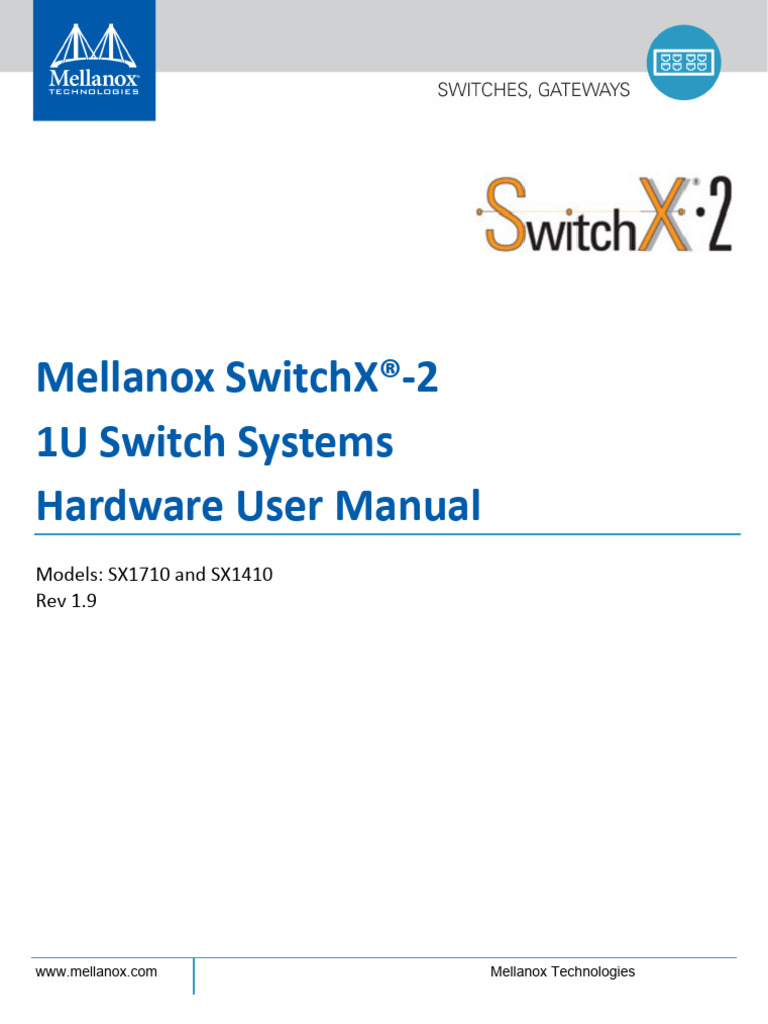 1U_HW_UM_SX1710_SX1410 | PDF | Network Switch | Computer Network