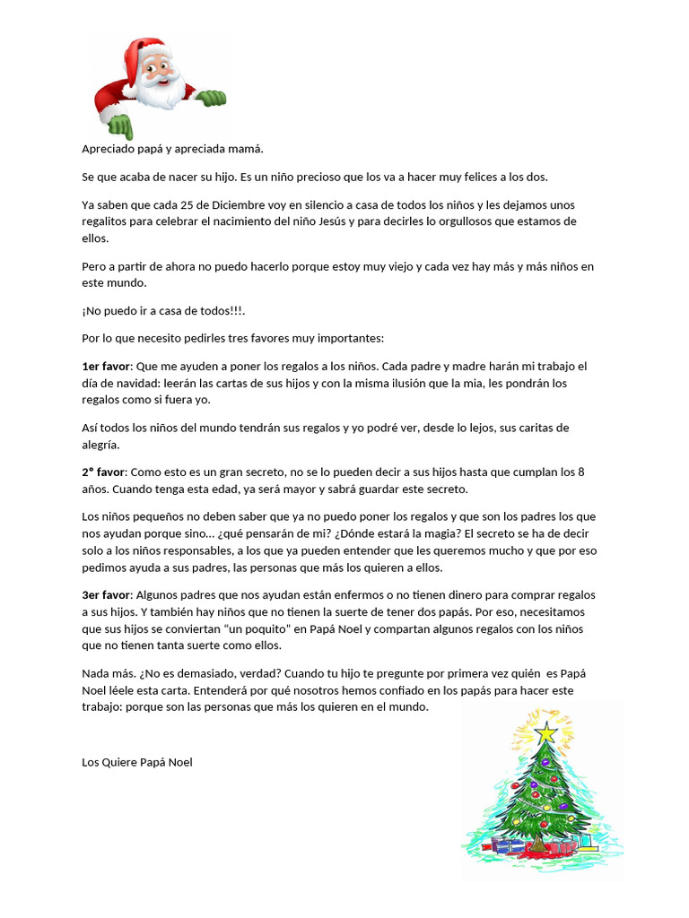Carta de Papá A Los Padres | PDF